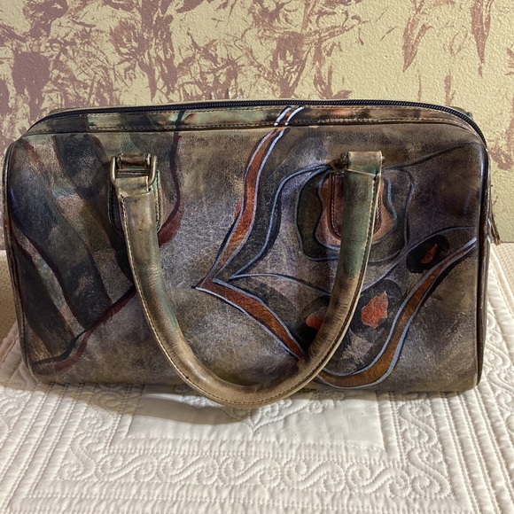 Jane Yoo | Bags | Jane Yoo Wearable Art Purse Leather Baguette Signed ...